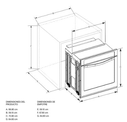 Horno eléctrico acero 68 cm - WOS72EC7HS - My Store